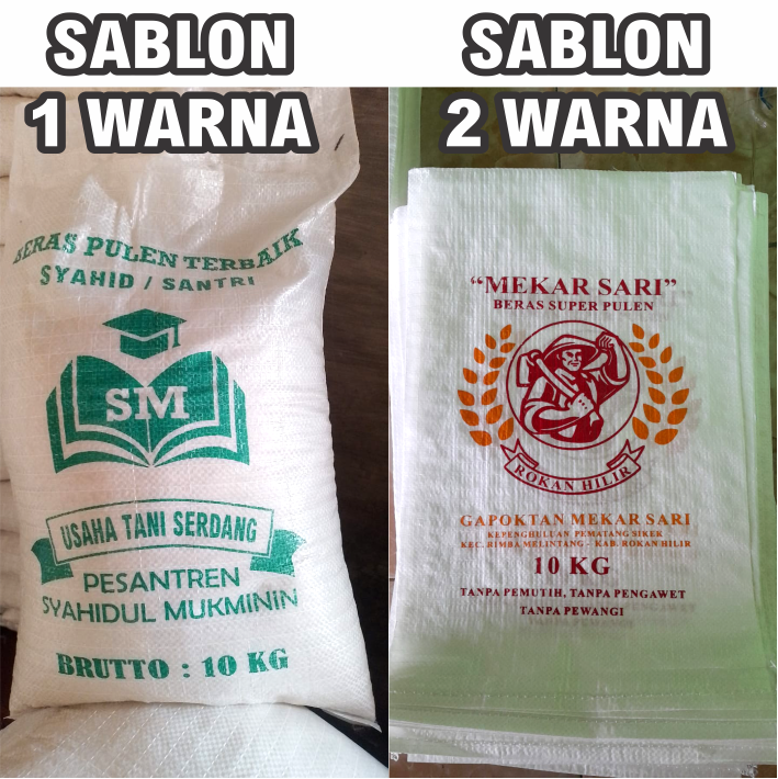 CETAK / SABLON KARUNG GONI BERAS DI MEDAN - Sunny Printing Medan